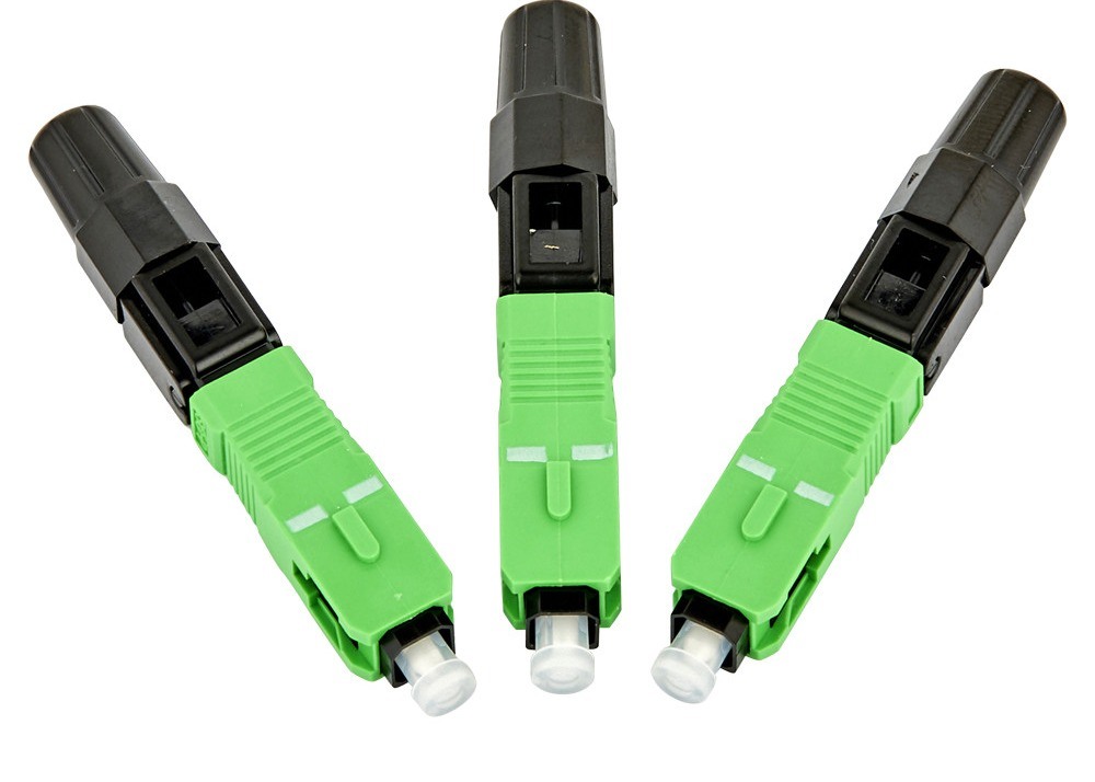 SC APC Type Optical Quick Assembly Connector For FTTH Fast Connector