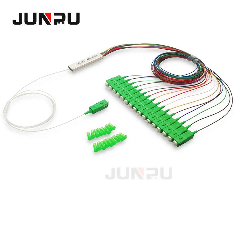 colorful 1x16 Fiber Optic Plc Splitter SC APC Type single mode LSZH