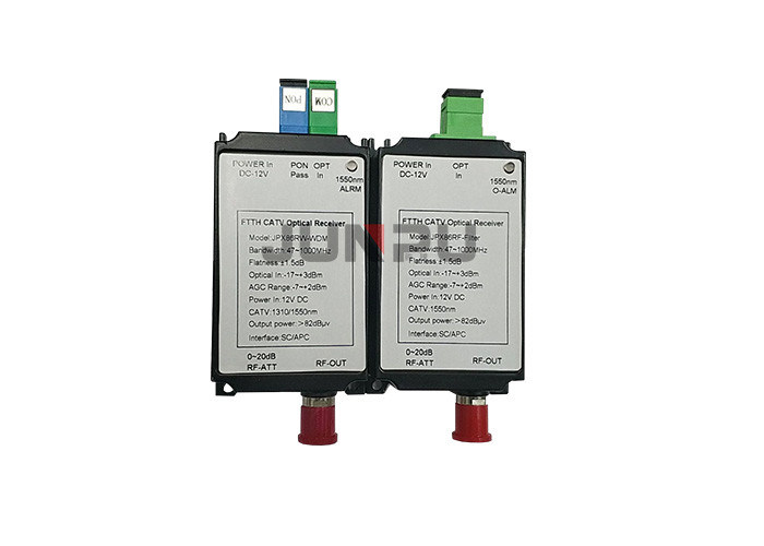 Network FTTH Optical Node Receiver With Filter Output 1550nm 12V