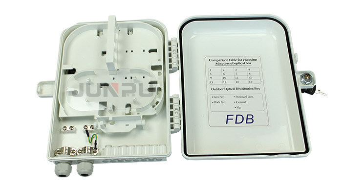 Ftth Outdoor Distribution Box, Fibre Optic Distribution Box white PC ...