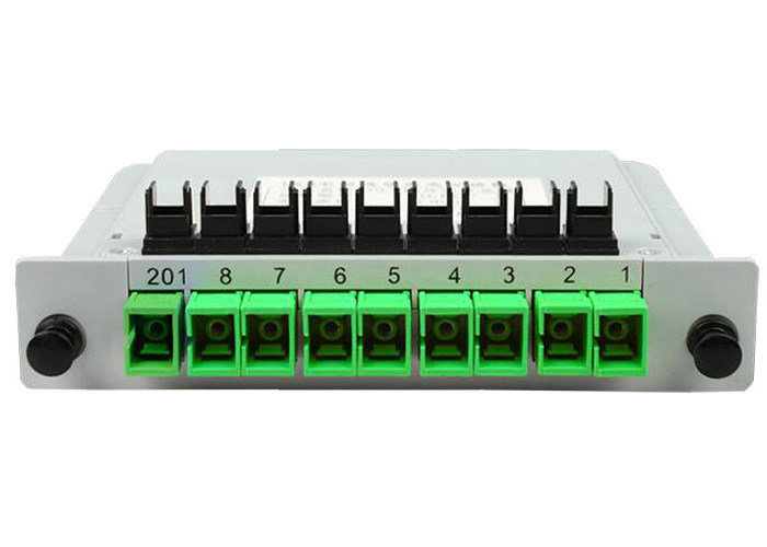 SC APC 1x8 Plc Fiber Optic Splitter Box , optical fiber Cassette LPC ...
