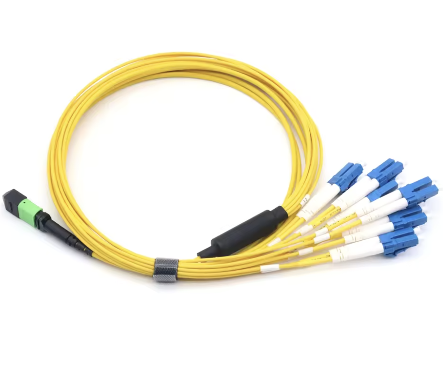 MPO LC Male OM3 Fan Out MPO LC 8 Cores 10 Meters Duplex