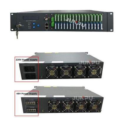 FTTH GPON Pon Catv Edfa Combiner Wdm 16 Port With Per Port 18dbm 2U Rack